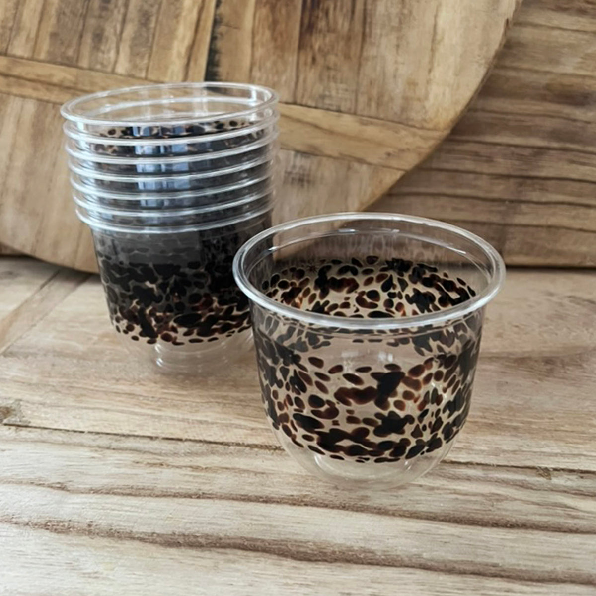 maaterra compostable cups | Classic Tortoise | 8 & 24 Cups Per Pack